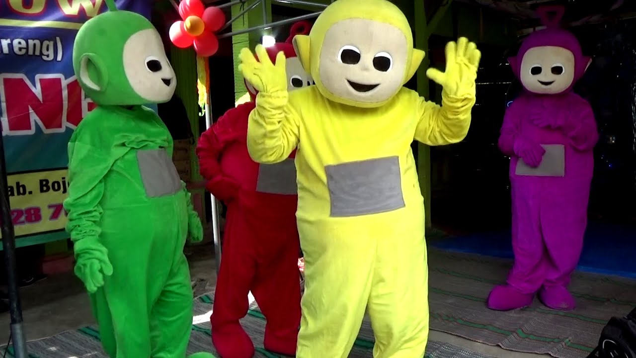 My Friends Unboxing & Wearing Cosplay Teletubbies | Tinky Winky, Dipsy ...
