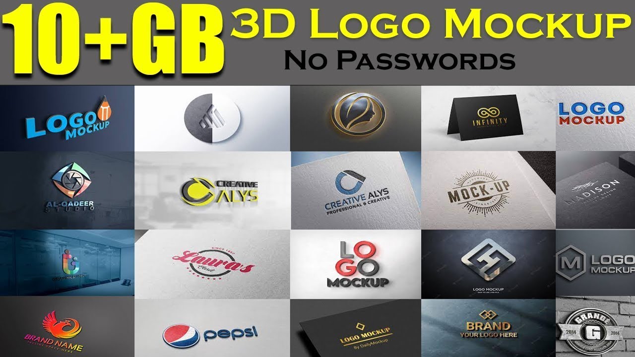 3DLOGO MOCKUPS |Sheri Graphics| - YouTube