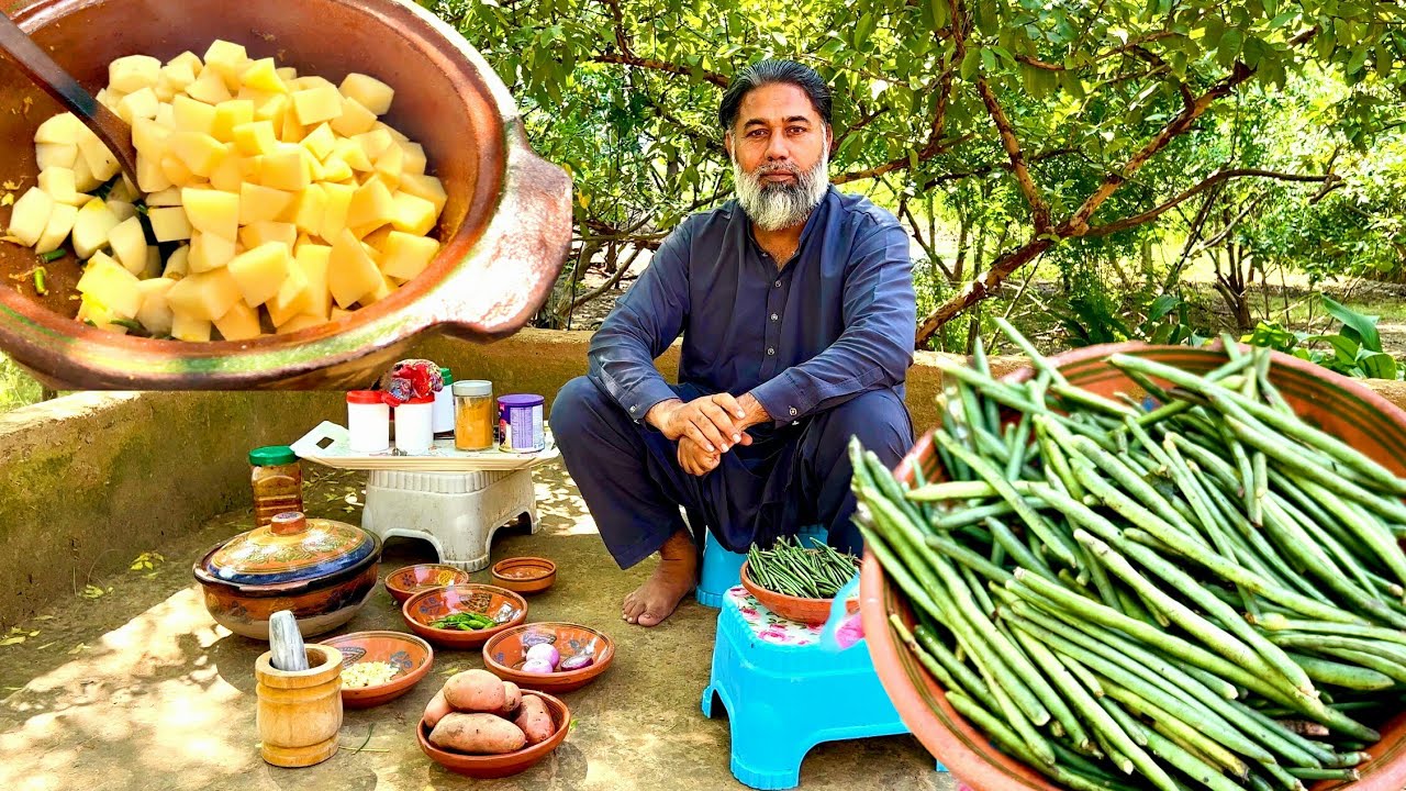Achari Aloo Phalyan | Pickle Masala Potato Beans | Achari Aloo Faliya ...