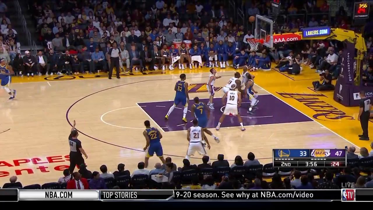 Curry gets the offensive rebound over Dwight Howard and KCP - YouTube