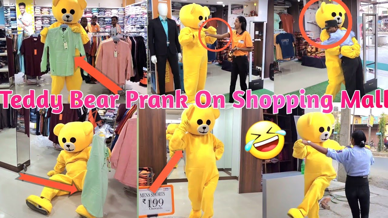 Teddy Bear Prank On Shopping Mall🤣🔥||Public Crazy Reaction 🤪|Fanny Reaction 😆 |Irritating People ...