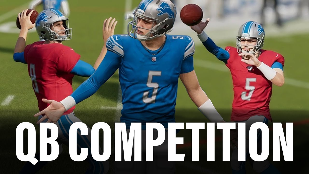1st Round Pick QB Fights to Start | Madden 23 Lions Franchise - YouTube