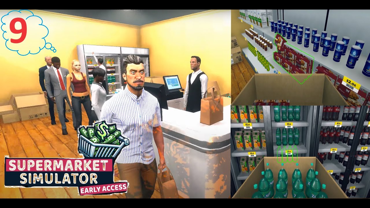 Super long shopping - Supermarket Simulator - YouTube