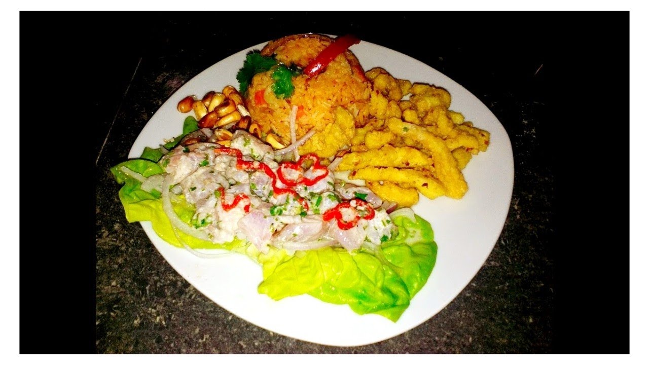 Ceviche de pescado con Chicharrón - YouTube
