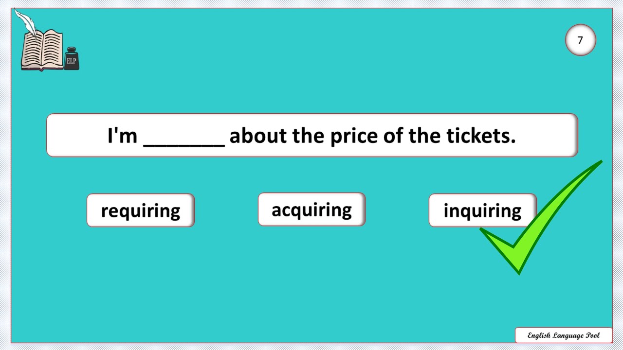 Acquire, Require & Inquire -- Test - YouTube