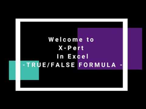 EXCEL TRUE FALSE FORMULA - YouTube