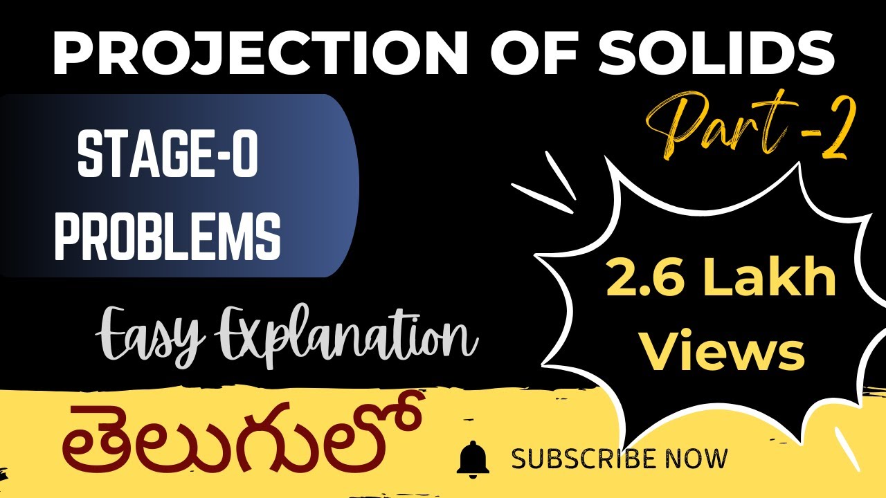 Projection of Solids| Stage-0| Engineering Drawing|Telugu Lecture by ...
