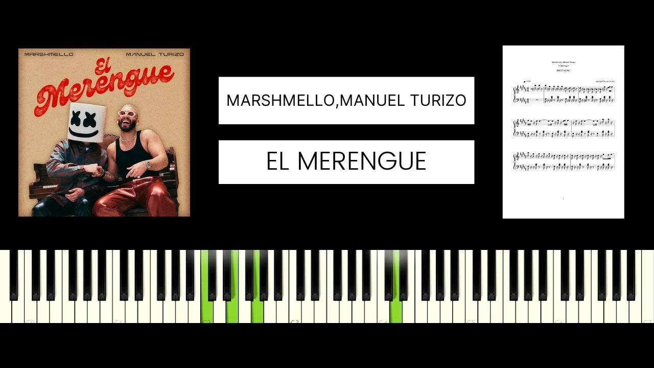 Marshmello, Manuel Turizo - El Merengue (BEST PIANO TUTORIAL & COVER) - YouTube