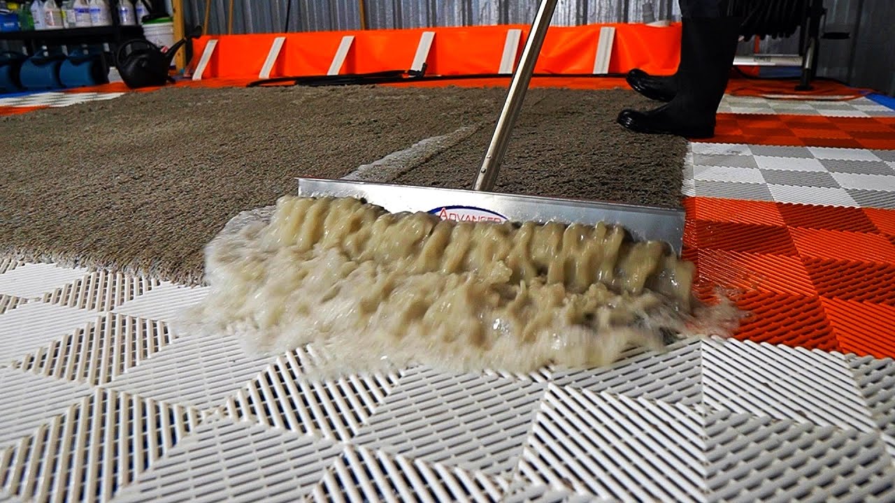 DIRTY shag rug gets a much needed bubble bath || Complete rug washing ...