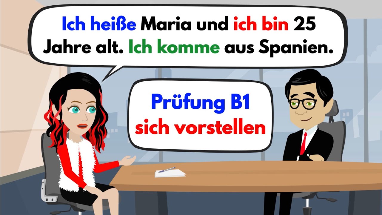 Prüfung B1 ( DTZ ) sich vorstellen 2022 | Sprechen Teil 1 - YouTube