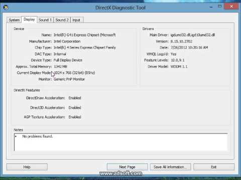 Windows DirectX Diagnostic Tool - YouTube