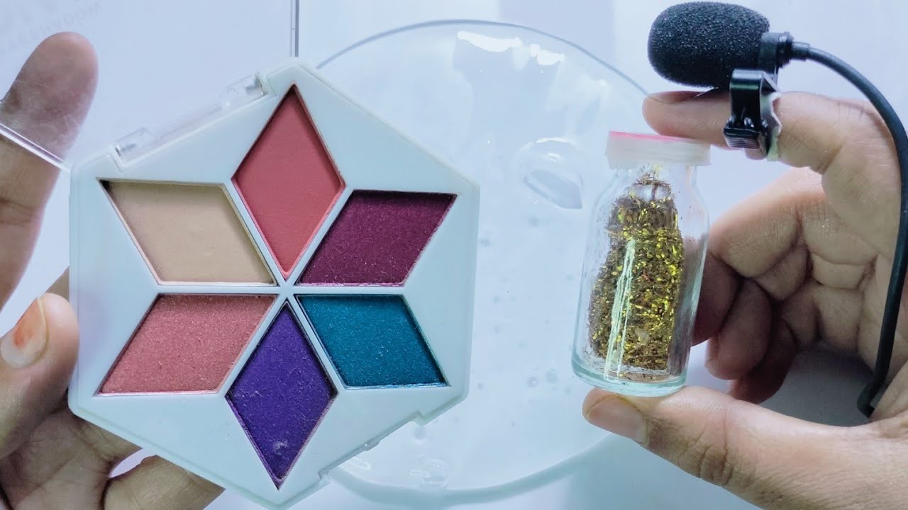 ASMR Satisfying Slime Close Mic| Mixing Lipsticks in Clear Slime|#slime ...