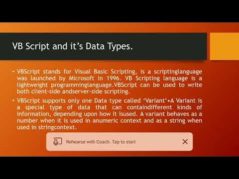 VB Script Basics - Presented by K. Magesh of III BCA - YouTube