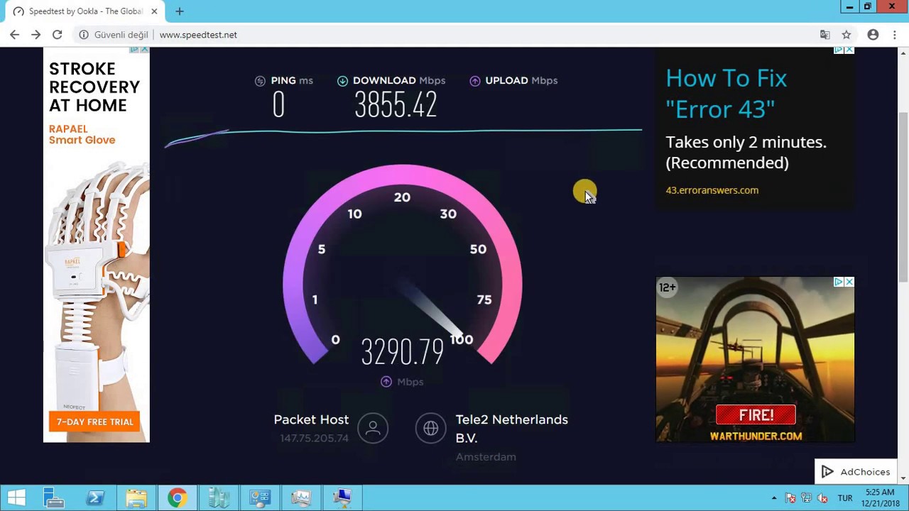 Speed test Direct OCEAN Fiber 5Gbps - YouTube