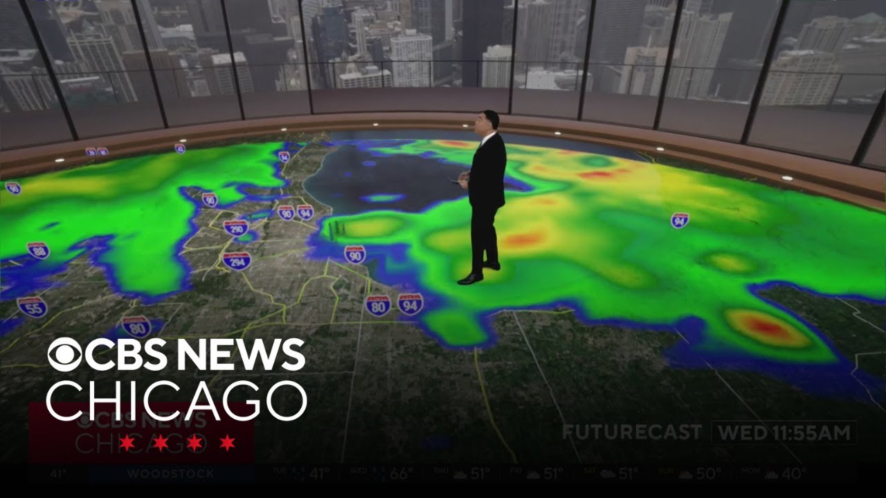 Tracking severe storms coming to the Chicago area on Wednesday - YouTube