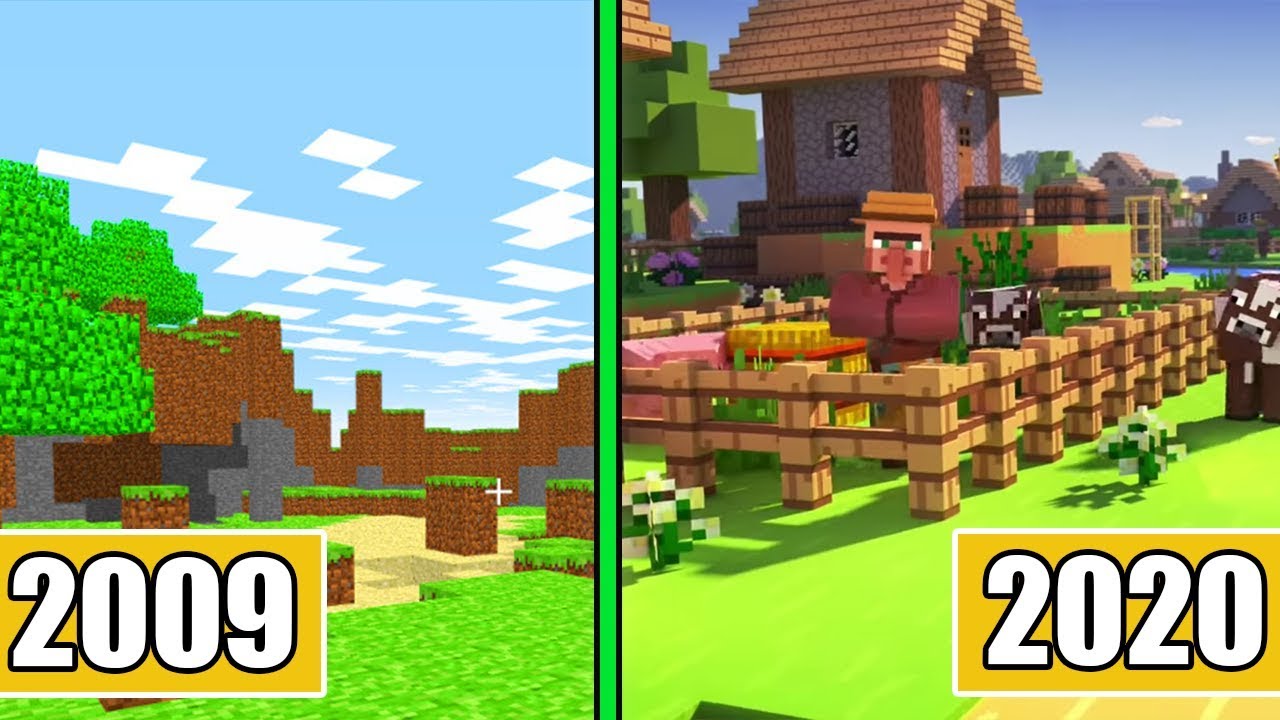 LA EVOLUCIÓN DE MINECRAFT DE 2009 A 2020 IMPRESIONANTE 😱 - YouTube