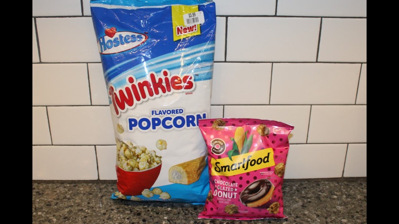 Hostess Twinkies Popcorn & Smartfood Chocolate Glazed Donut Popcorn ...