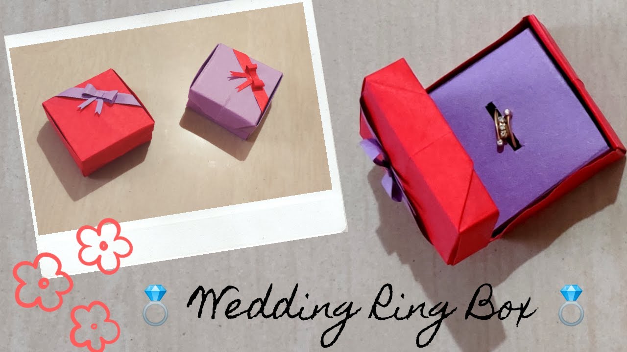 💍DIY Jewellery Box 💍|| How to make Wedding Ring Box Gift|| Handmade ...