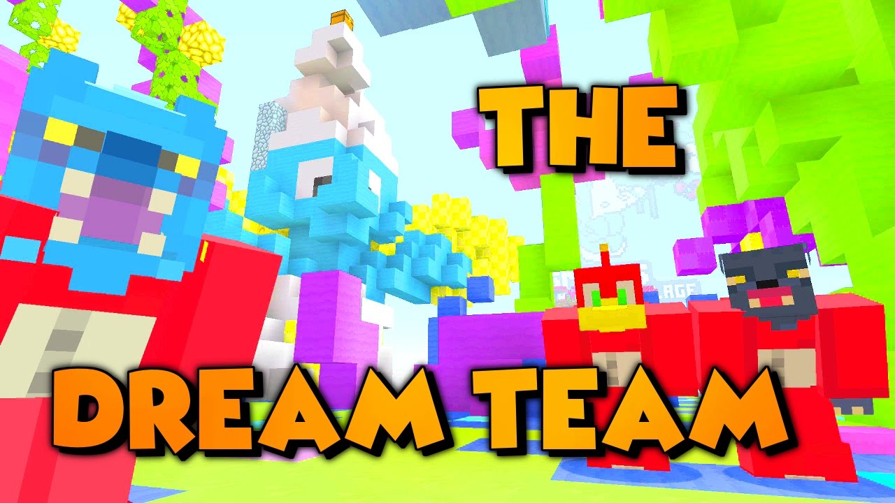 DREAM TEAM!! // YOUTUBERS VS SUBSCRIBERS TEAM SKYWARS [36] // MINECRAFT ...