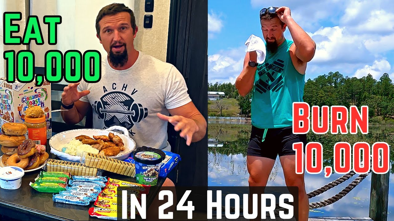 EAT & BURN 10,000 CALORIES in 24 Hours - Can I do It? - YouTube