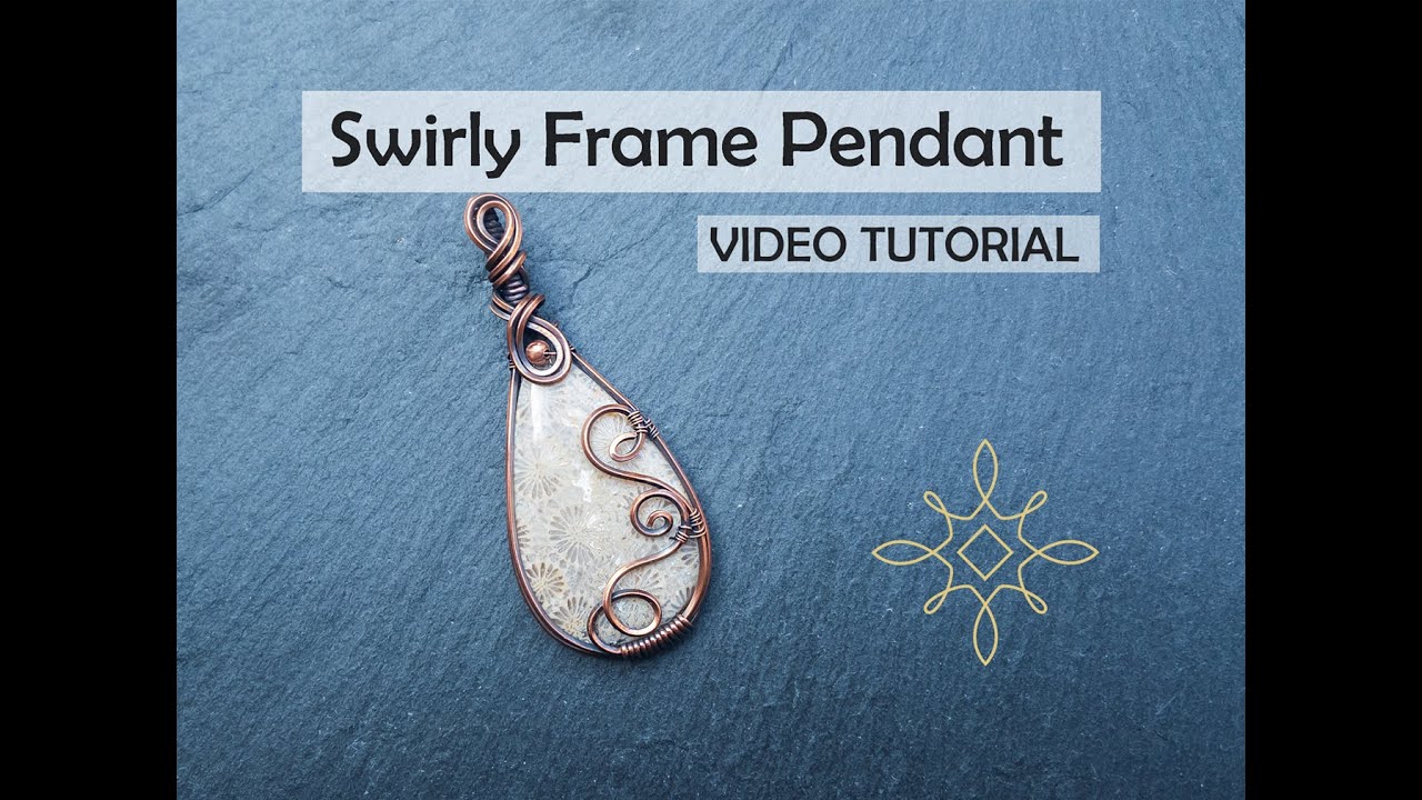 Swirly Frame Wire Wrapped Pendant Tutorial - YouTube