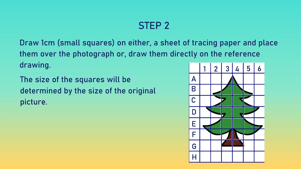 How To Enlarge A Picture Using Squares - Art for beginners #arttutorial ...