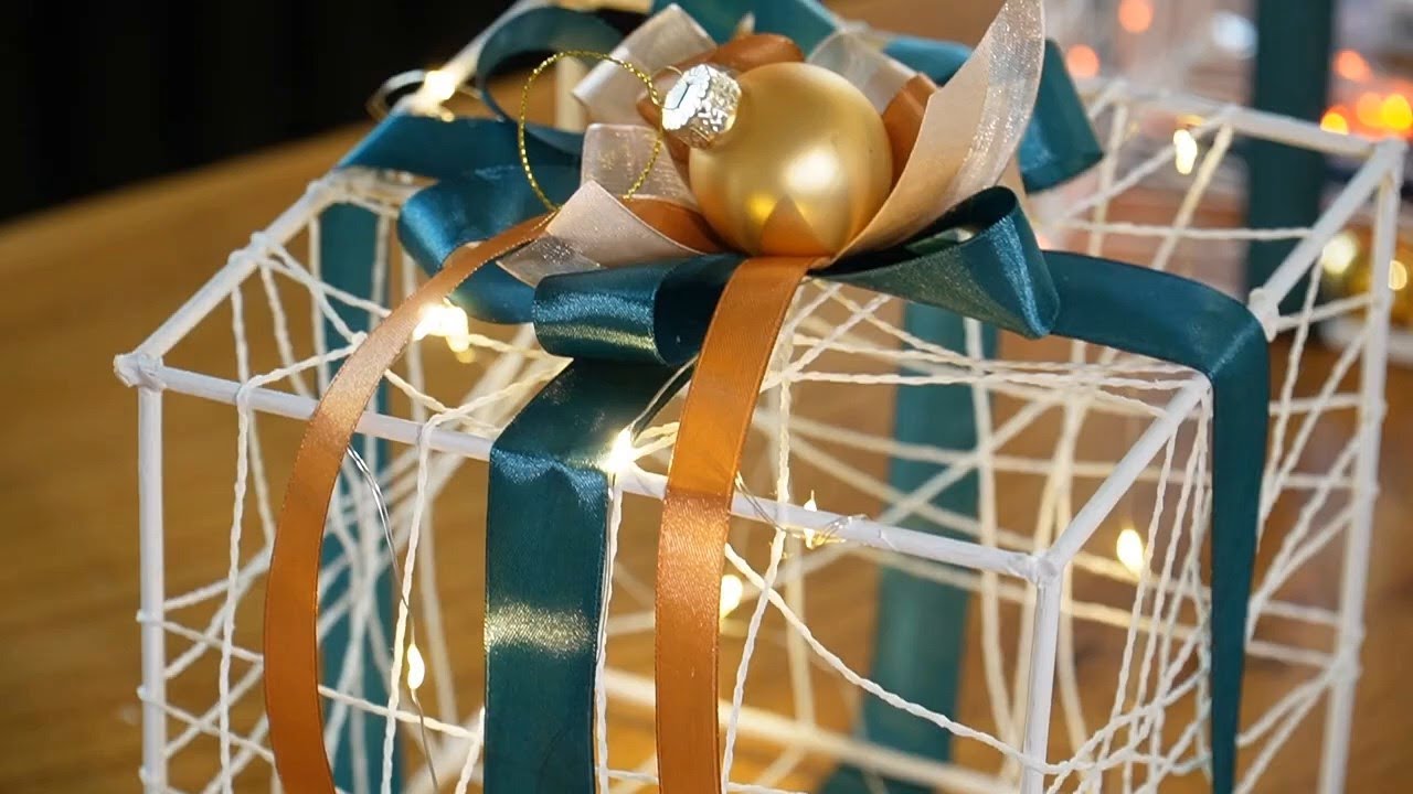 Создаём светящийся новогодний подарок своими руками - YouTube