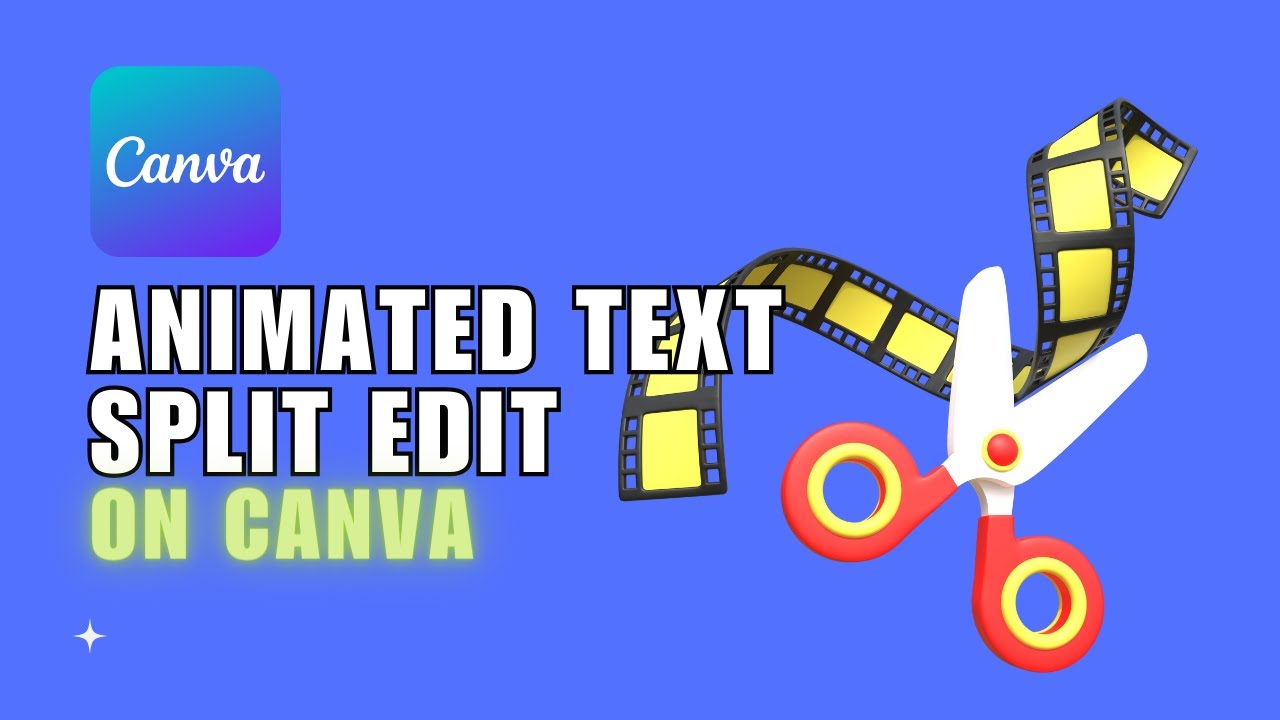 How To Create This Animated Text Split Edit In Canva? Create This Split Animation - YouTube