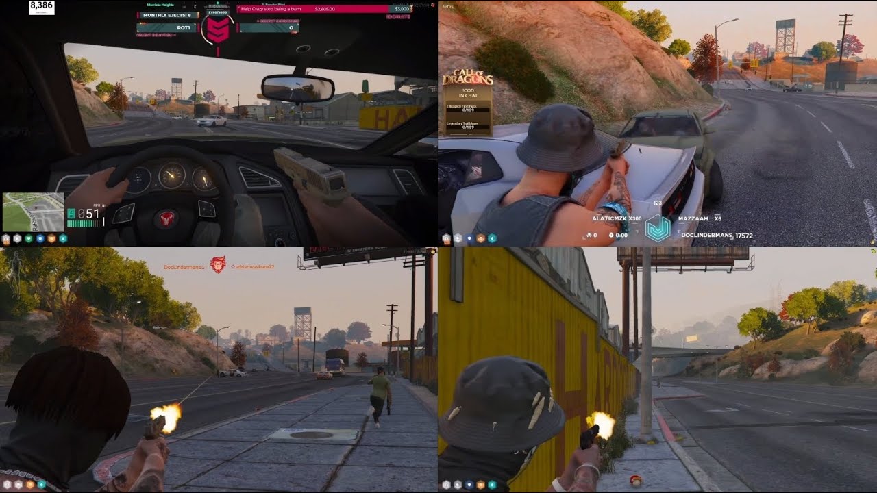 Manor vs Hydra 6v6 Near Fudge Lane (Multi POV) | NoPixel 4.0 GTA RP ...