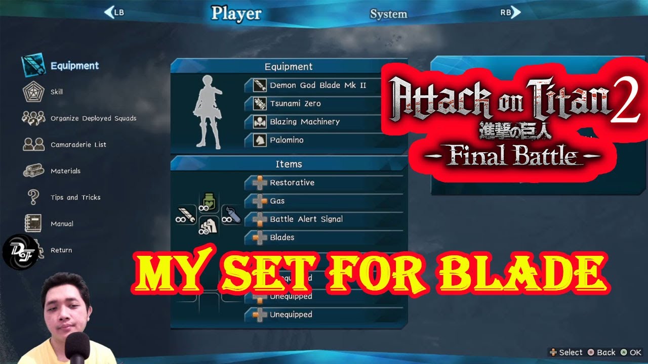 My Best Gear Set for Blade - AOT 2 Final Battle - YouTube