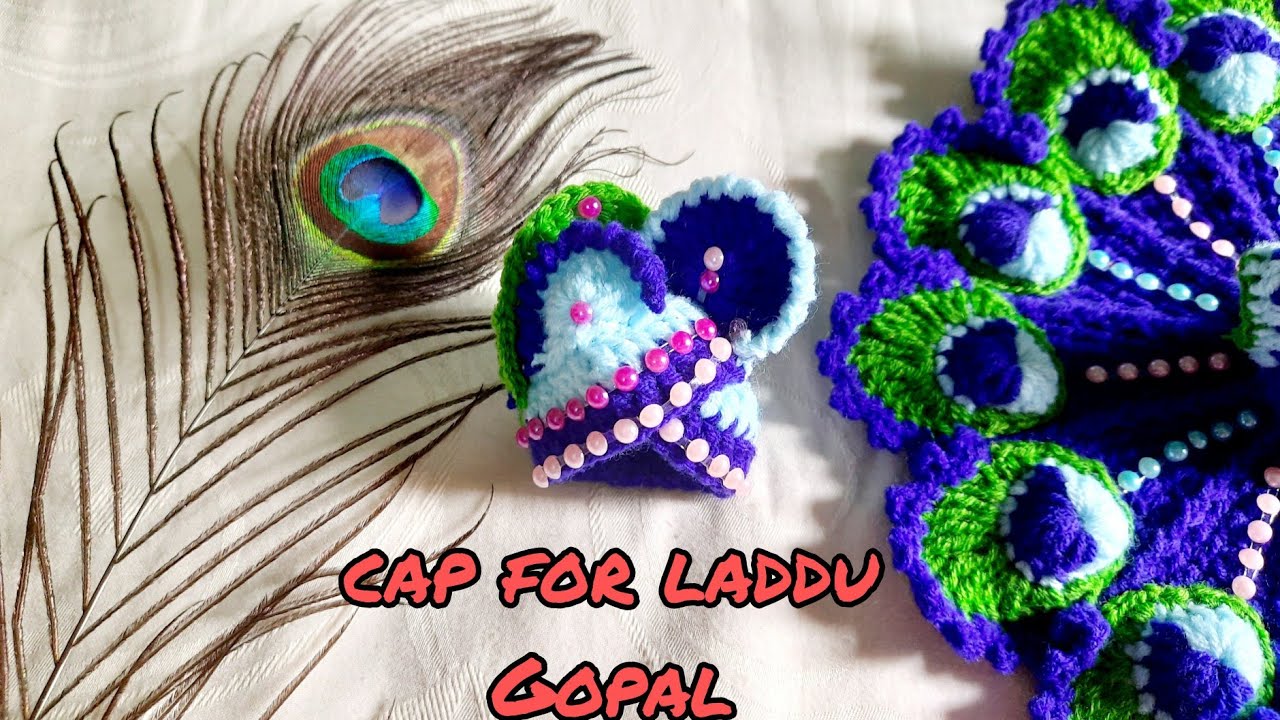 Easy Crochet Peacock feather Cap for Kanhaji | mayur Pankh mukut for ...
