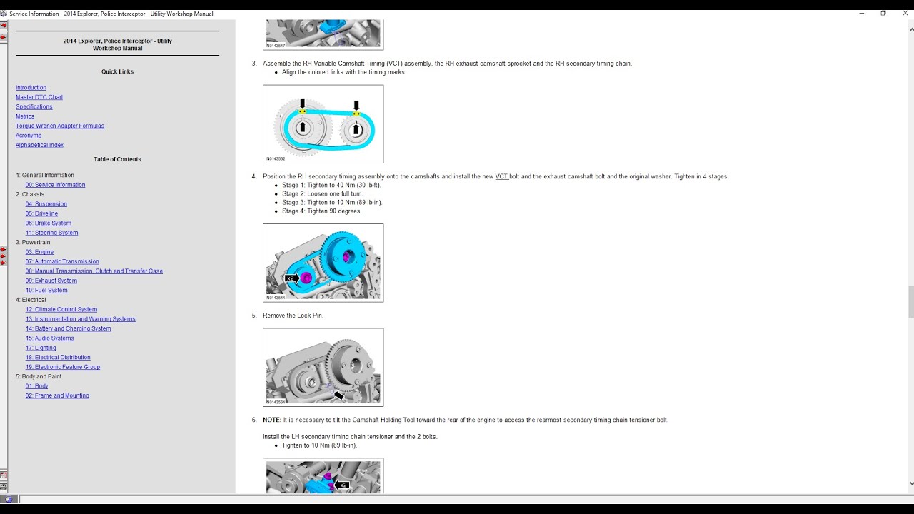 Torquing cam phasers and sprockets transverse 3.5 ecoboost 14 explorer ...