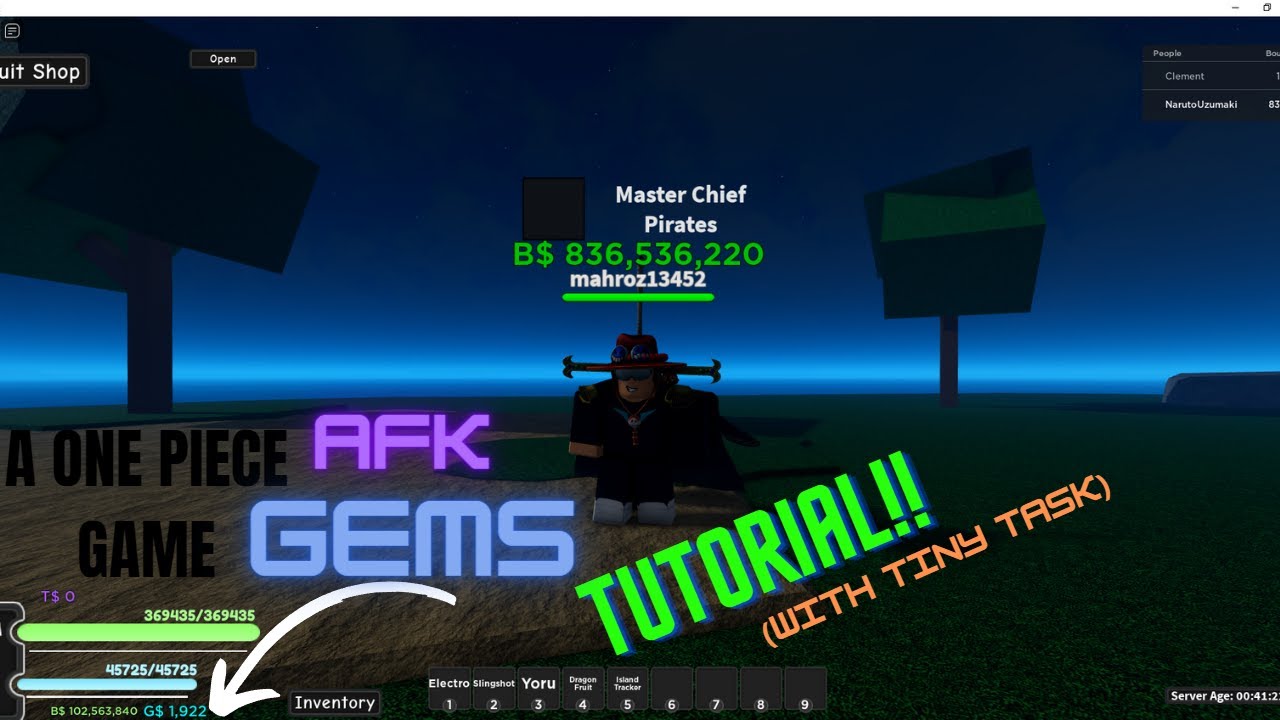 A 0ne Piece Game GEM AFK FARM TUTORIAL - YouTube