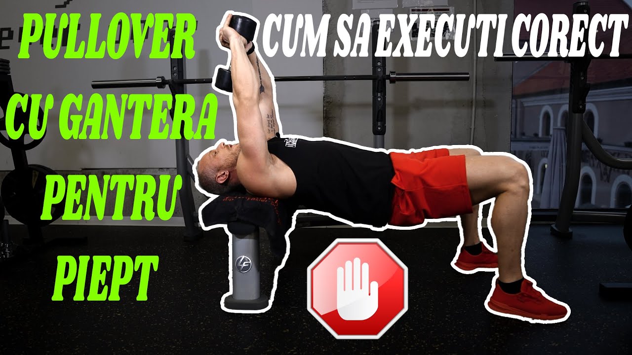 Pullover cu gantera pentru piept - Cum sa executi corect ! - YouTube