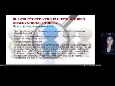 Structured and Unstructured Observation - YouTube
