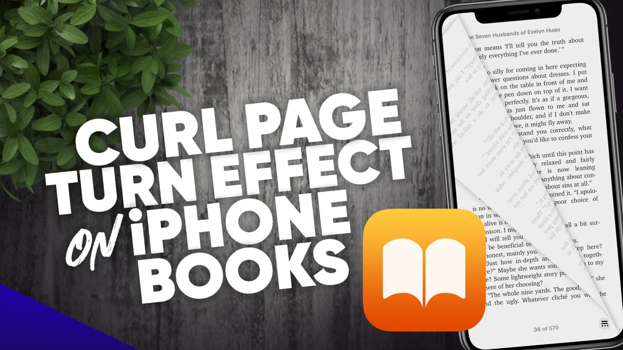 How to get Curl page turn effect in Apple Books - YouTube