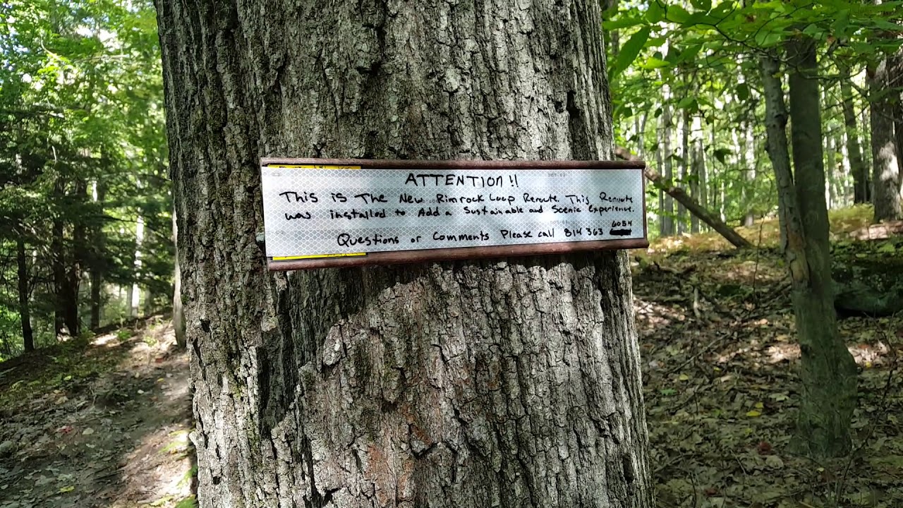 rimrock trail reroute sign - YouTube