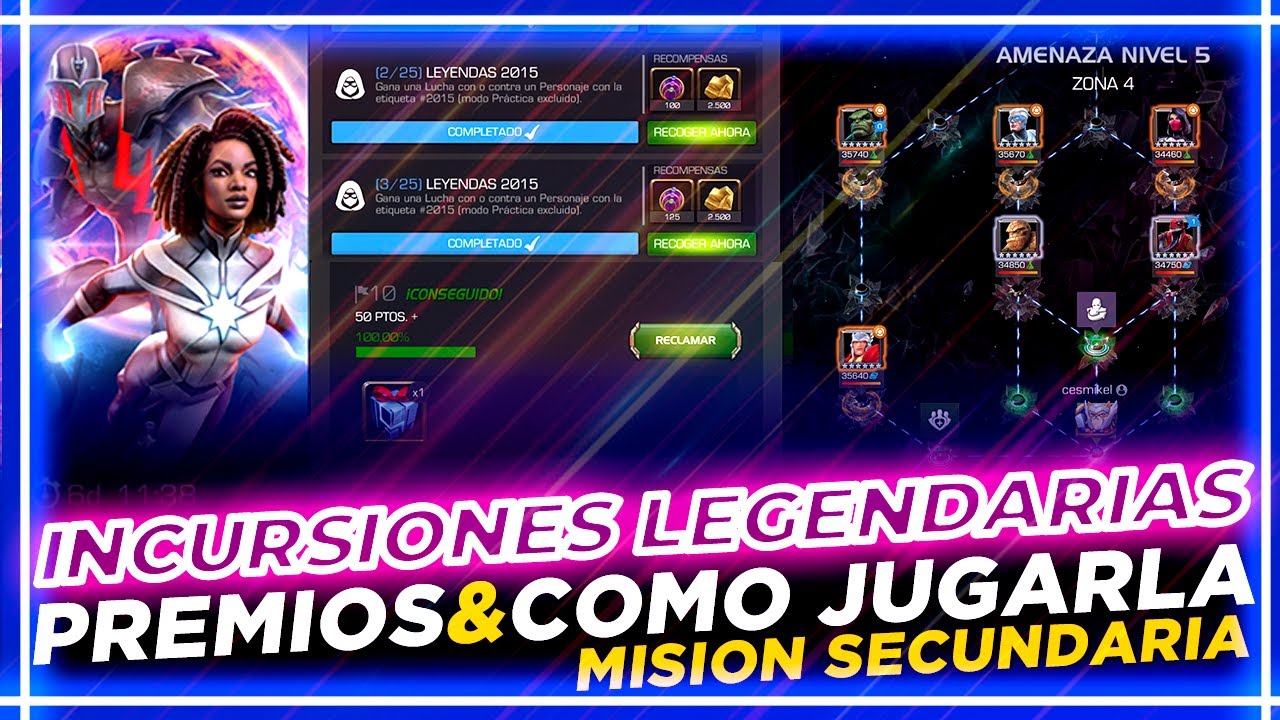 INCURSIONES LEGENDARIAS - COMO JUGARLA y RECOMPENSAS de Mision ...
