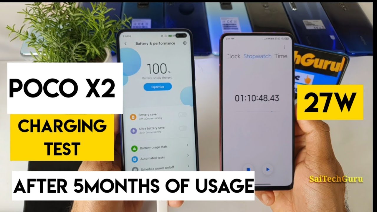 Poco x2 charging test after 5months of usage - YouTube