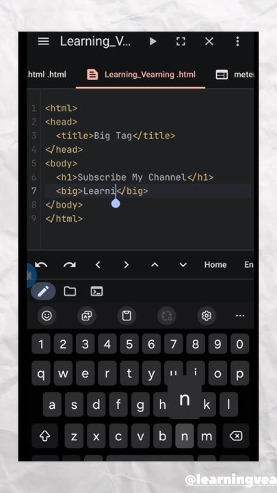 Big Tag In Html Html Css Shorts Coding Webdesign Htmlwebsite Webdevelopment Webcoding