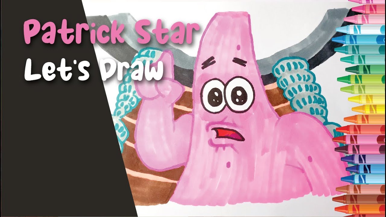 How to draw Patrick Star | Art tutorial for beginners | Spongebob ...