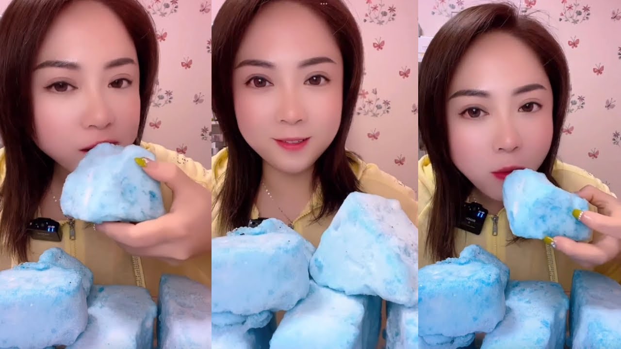 ICE BLOCKS ASMR 😍 | ICE EATING ASMR 💕 | AJING ICE ASMR | - YouTube
