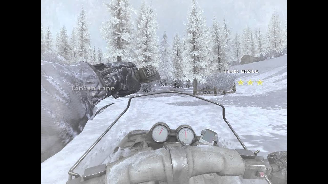 Call Of Duty MW2 - Spec Ops: Race (snowmobile) - YouTube