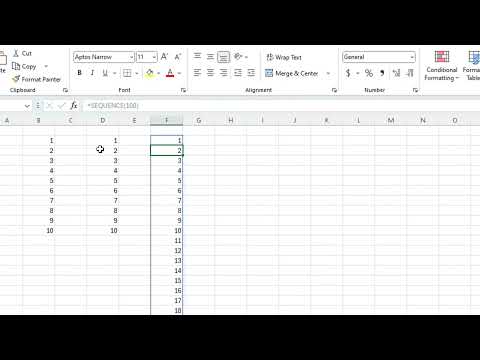 Rumus Sequence di Excel - YouTube