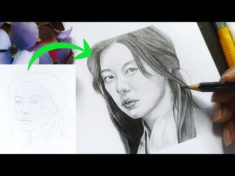 My technique of drawing a Portrait | Portrait drawing - YouTube