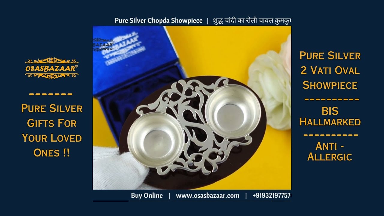 Osasbazaar Pure Silver Roli Chawal Kumkum Chopda Showpiece | Home Décor ...