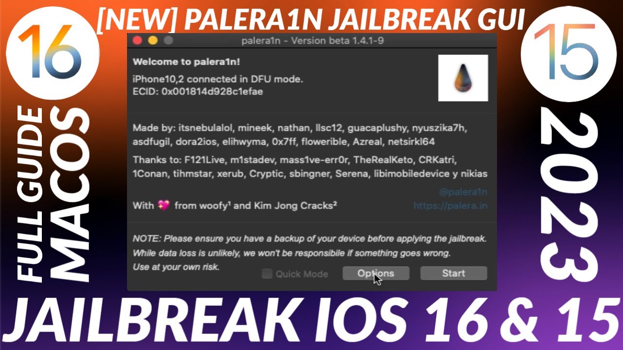 [NEW] Palera1n GUI for MacOS | Palera1n Jailbreak iOS 16 / 15 ...