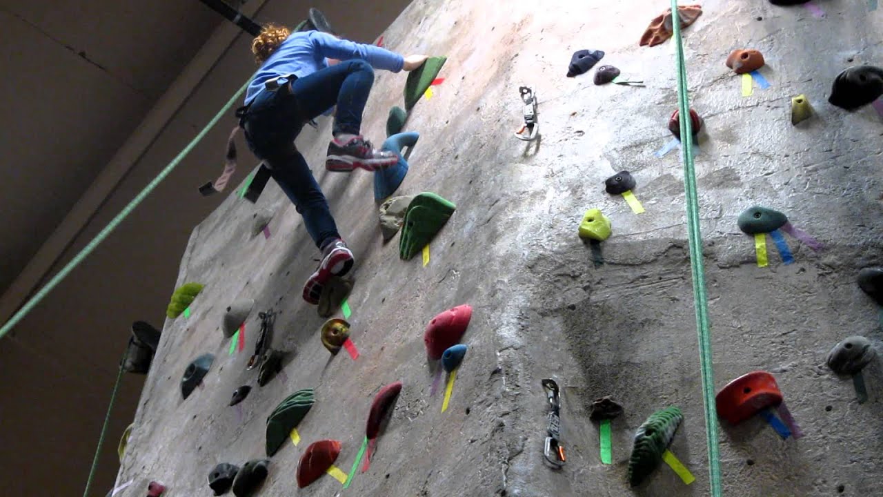 Chloe climbing at The Cliffs at Valhalla - YouTube