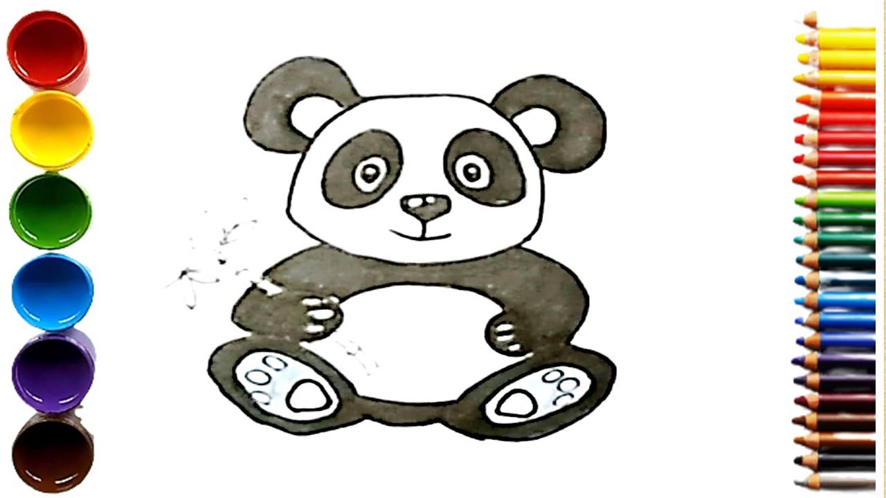 How to Draw Panda Easily | Cómo dibujar panda fácilmente - YouTube