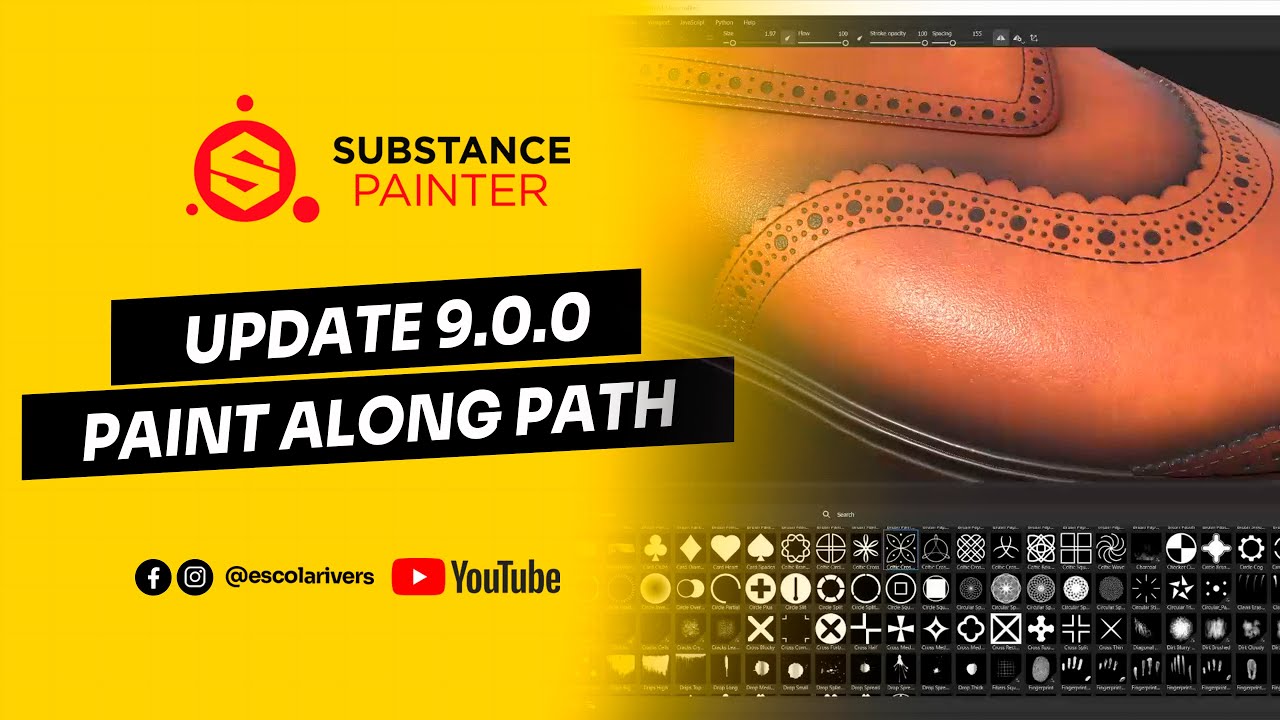 Substance Painter 9.0.0 - Paint Along Path - YouTube